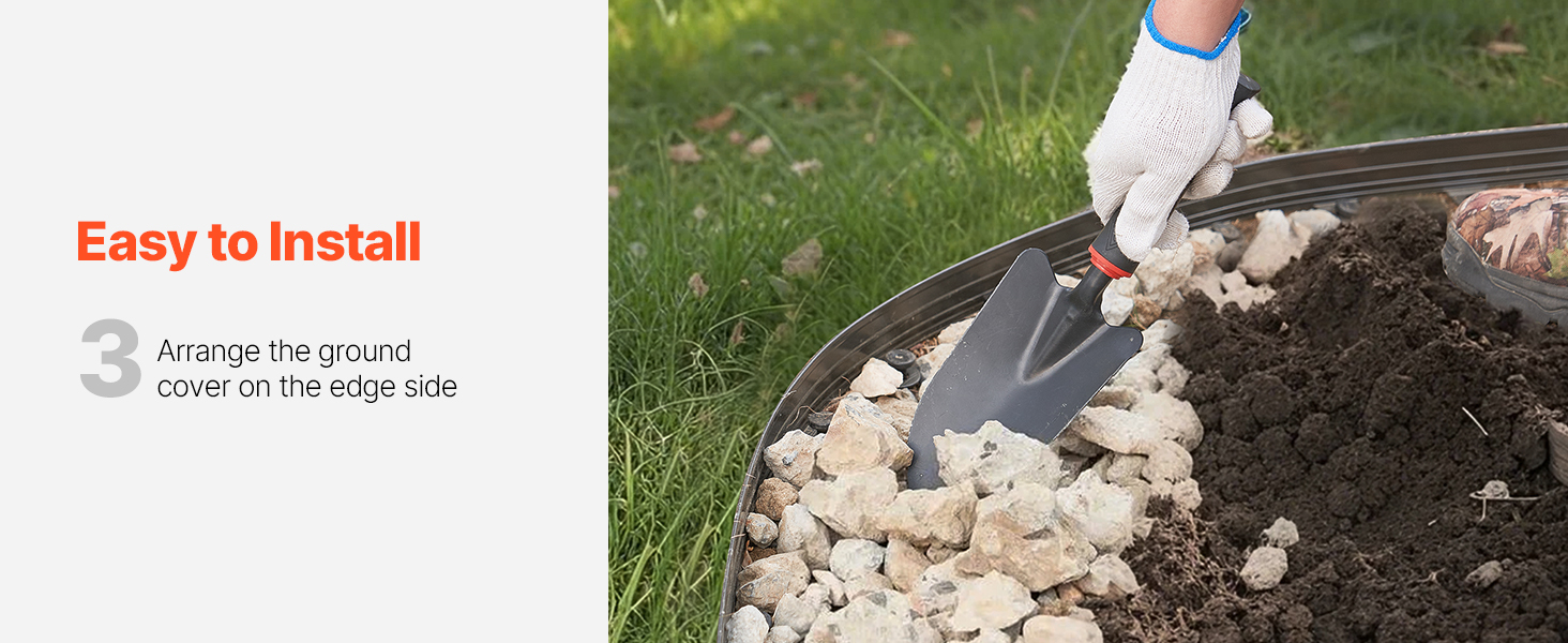 VEVOR Metal Landscape Edging, 10 Packs 60 in Rust-Resistant Aluminum ...