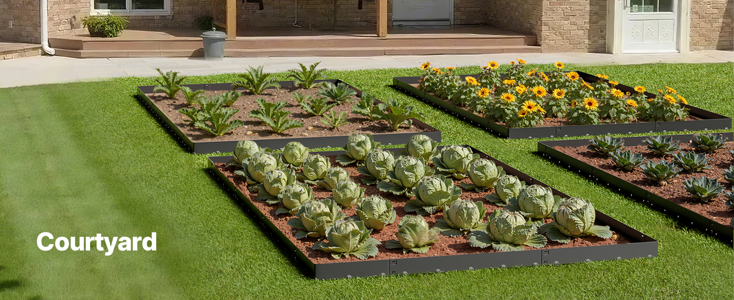 VEVOR Metal Landscape Edging, 10 Packs 60 in Rust-Resistant Aluminum ...