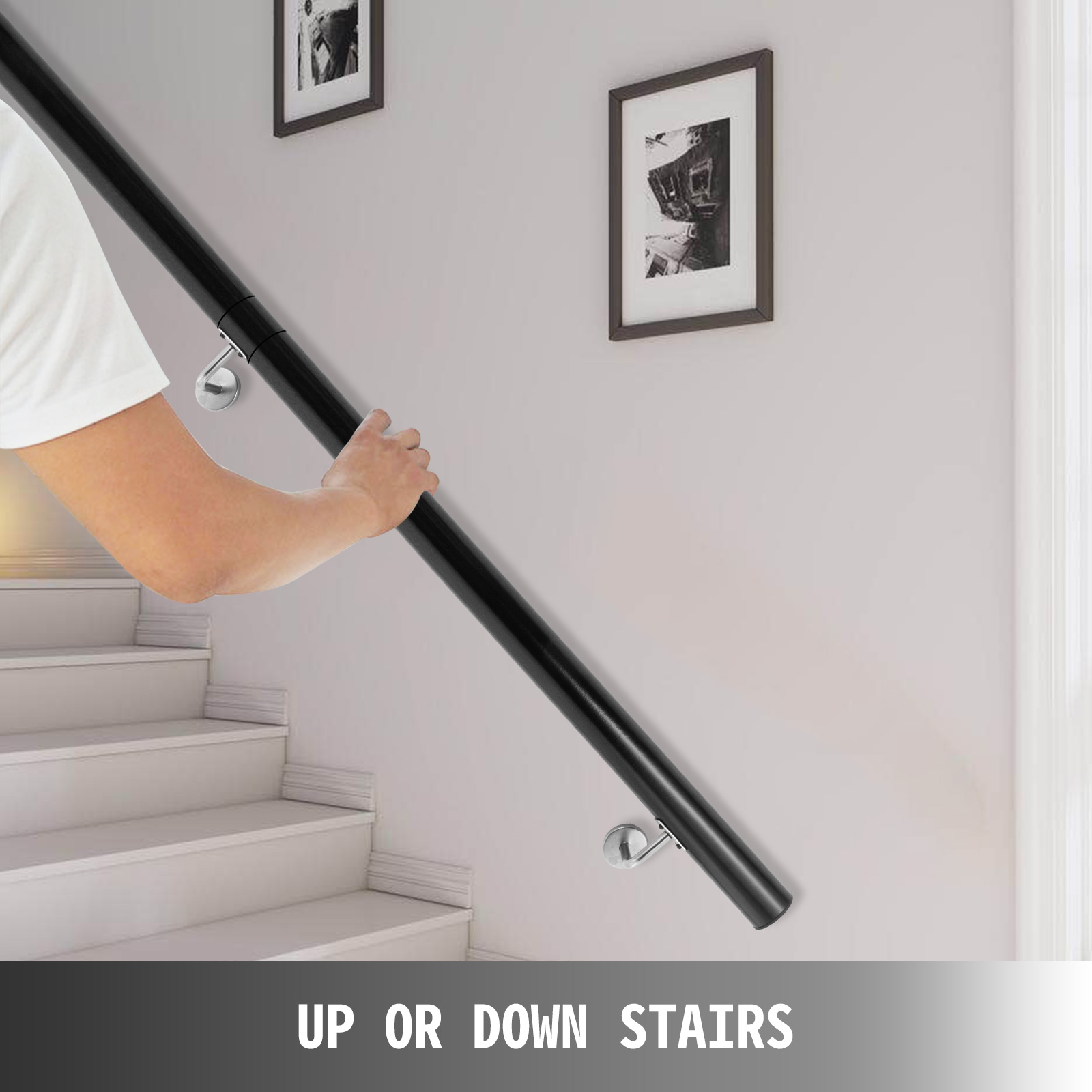 Stair Handrail Stair Rail Aluminum Modern Handrail For Stairs 7ft ...