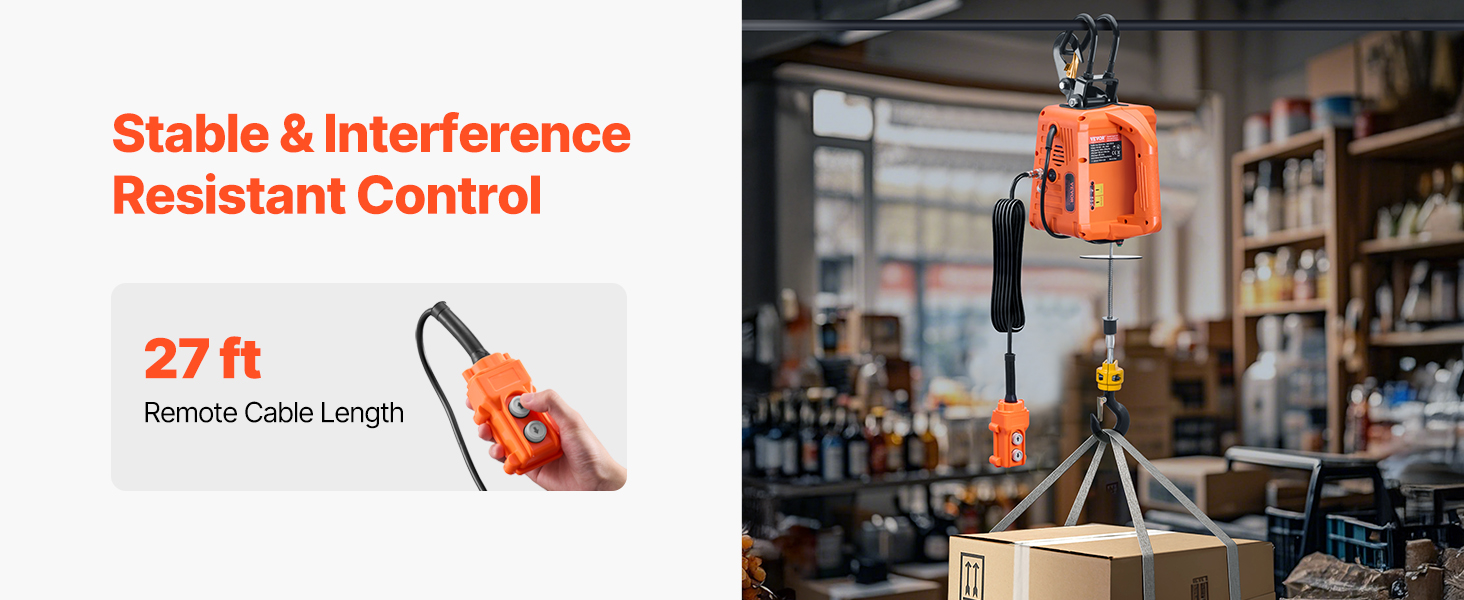 VEVOR 3-in-1 Portable Electric Hoist Winch 1100LBS Wired/Wireless ...