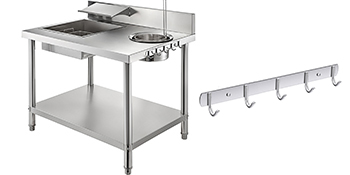 Breading Table 100x70x80cm Breader Station Fried Chicken Stainless ...