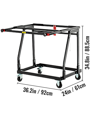 VEVOR Material Mate Panel Cart and Shop Stand, 4 x 4” Smooth Rolling ...