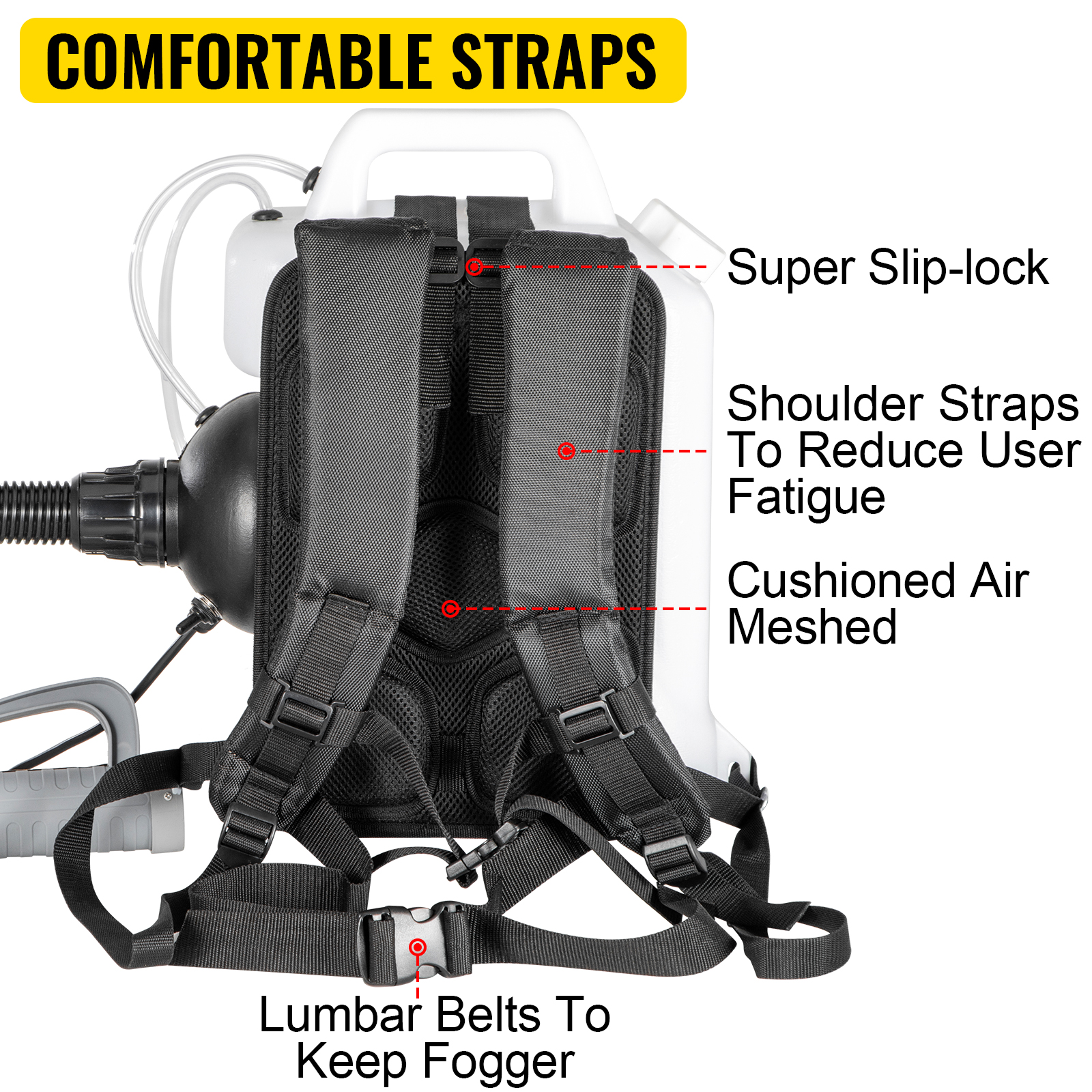 VEVOR Electric Fogger Machine 2.6GAL Backpack Sprayer 1200W Backpack ...