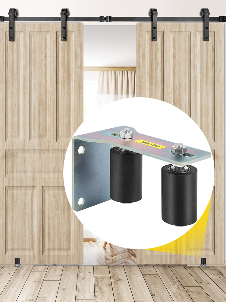 Slide Gate Guide Rollers 3" L Bracket Black Hard Nylon For Sliding ...