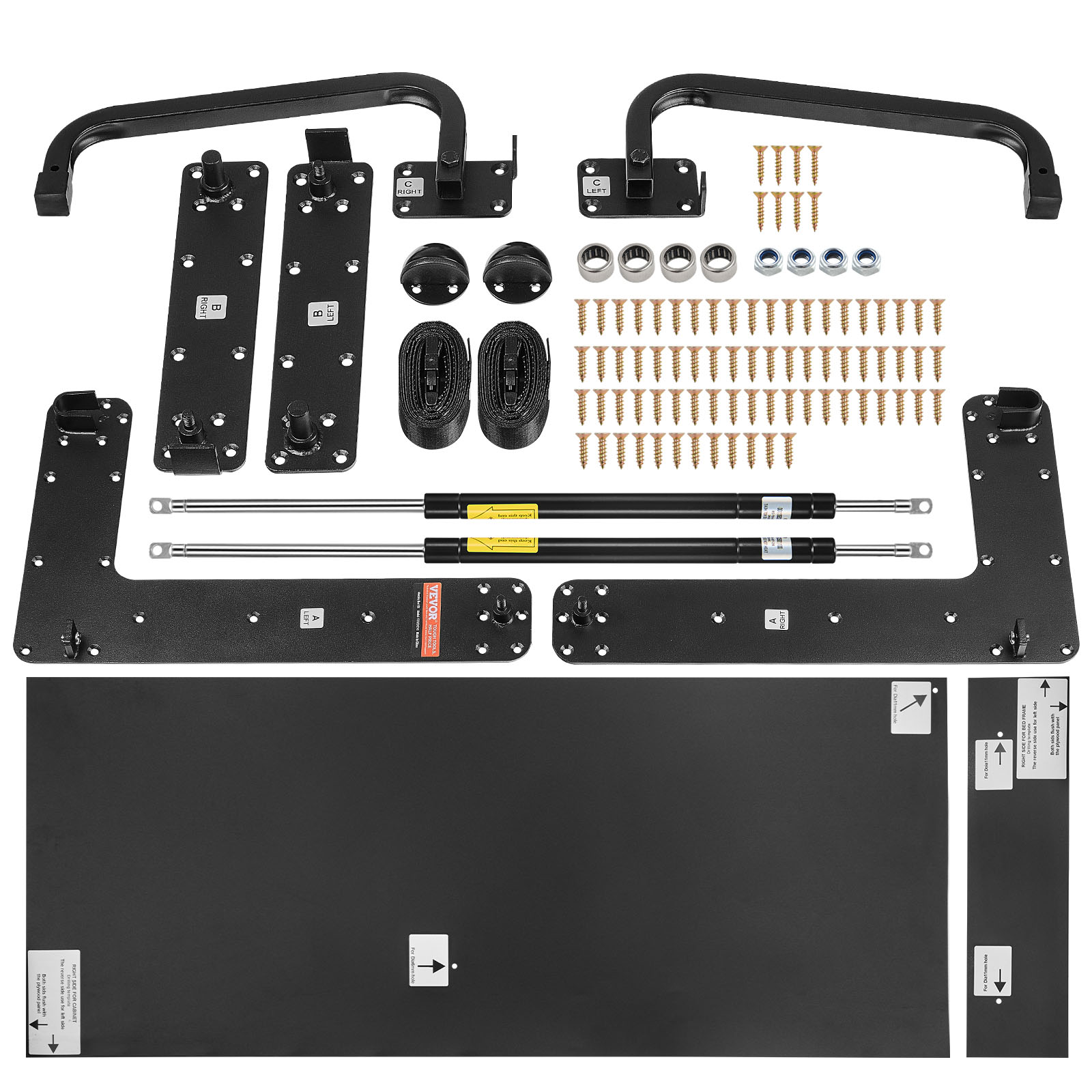 VEVOR Murphy Bed Kit Twin/Queen/Full Deluxe DIY Wall Bed Hardware Kit ...