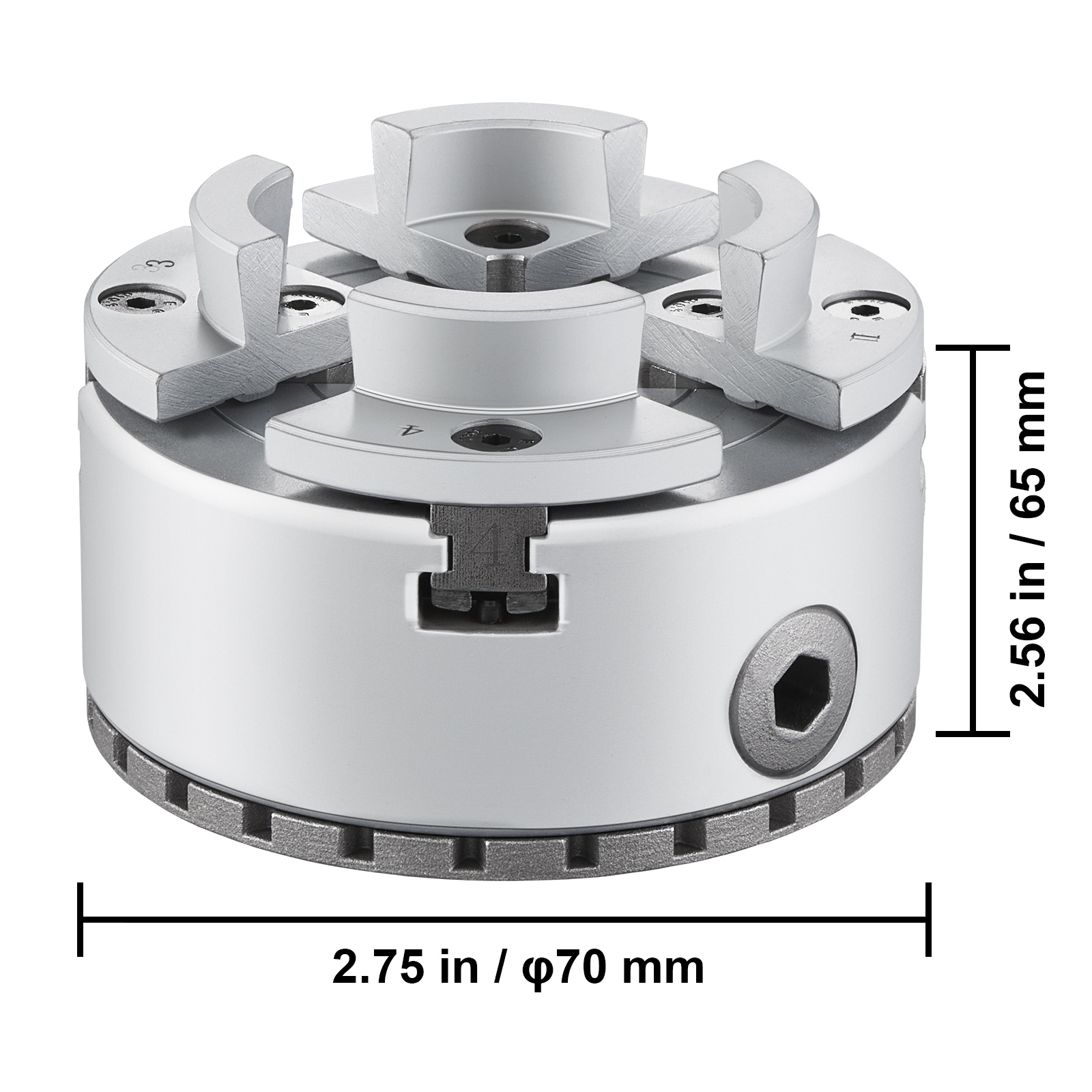 VEVOR KP2-3/4 Lathe Chuck, 4-Jaw 2.75" Diameter, Metal Lathe Chuck ...