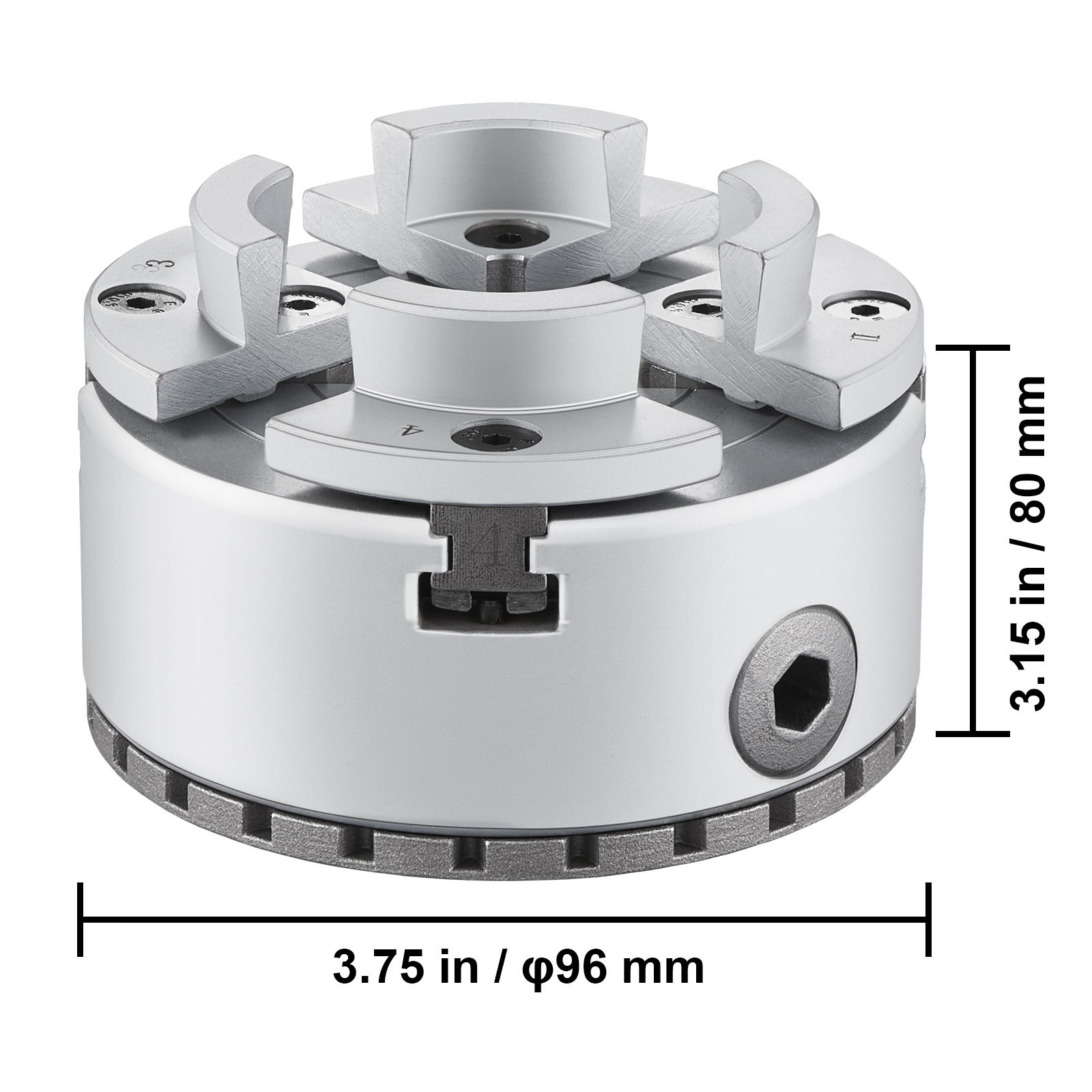 VEVOR KP96 Lathe Chuck, 4-Jaw 3.75" Diameter, Metal Lathe Chuck Turning ...