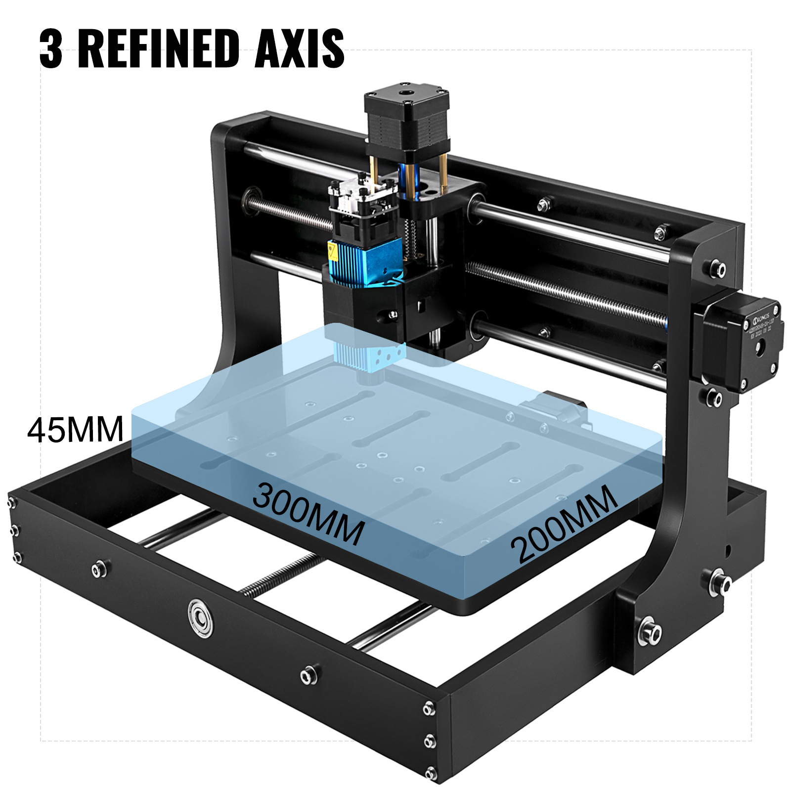 Vevor Cnc 3020 Cnc Machine 300x200x40mm 2.5w Mini Laser Engraver Laser Engraving