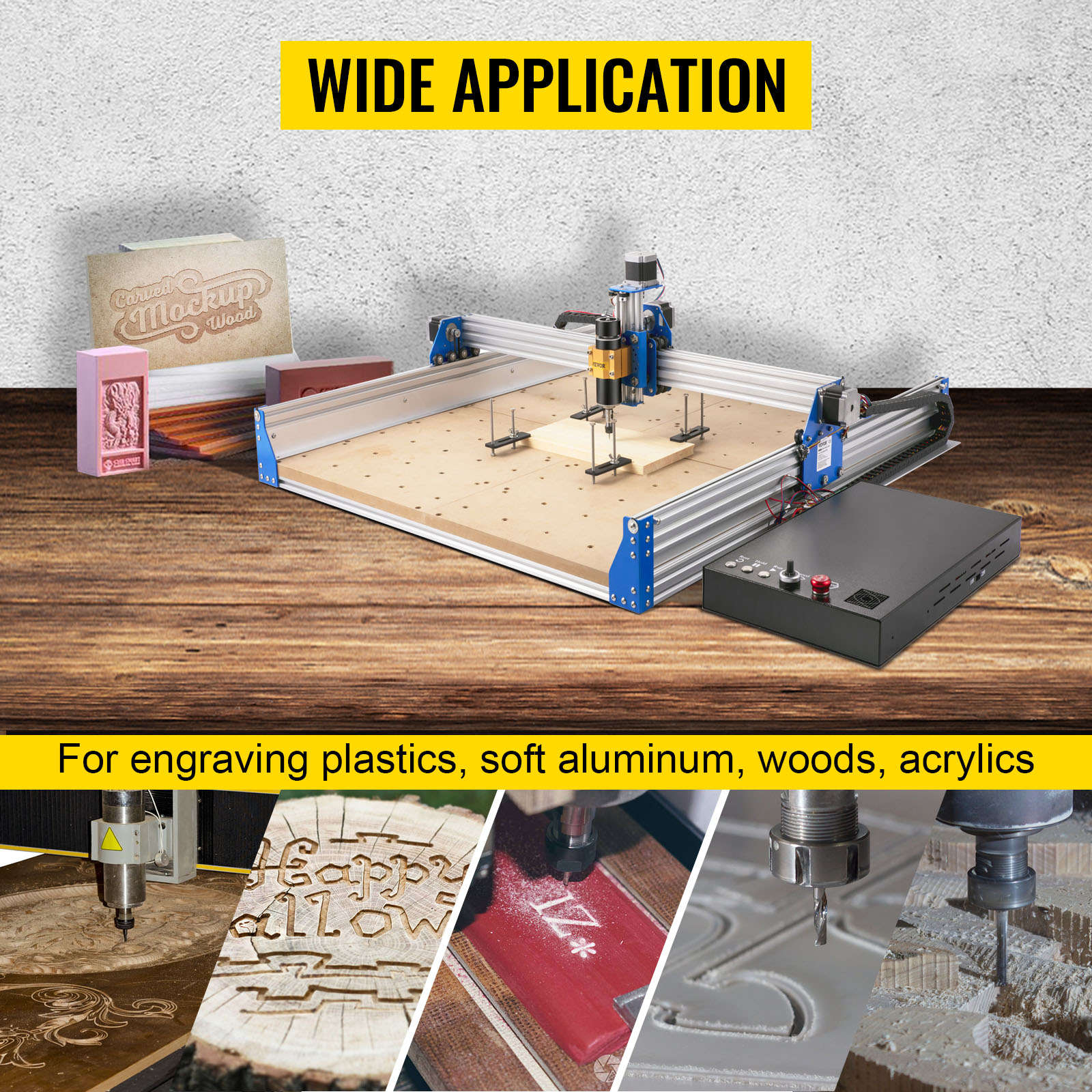 VEVOR CNC Router Kit, Evolution 4 Engraving Machine, Pre-assembly ...