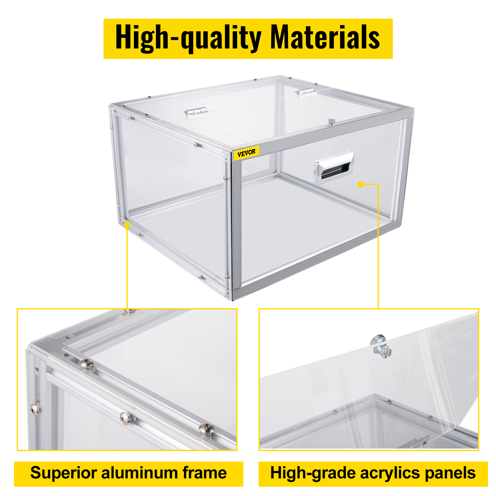 VEVOR Acrylic CNC Enclosure, Desktop Clear Cover, Enhanced Protection ...