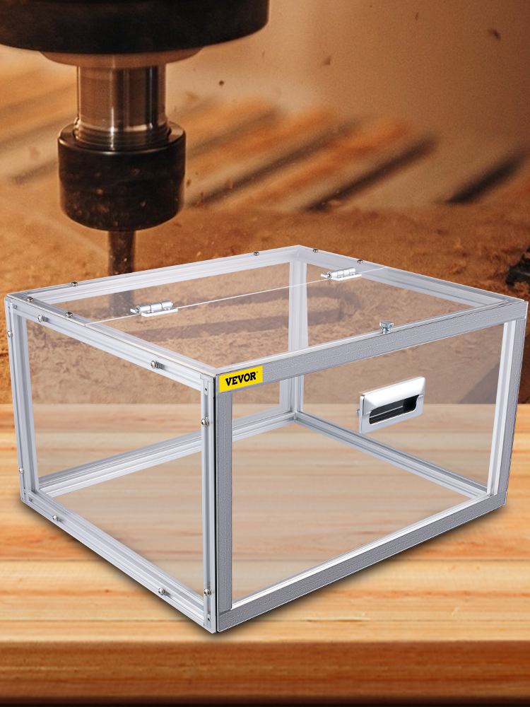 VEVOR Acrylic CNC Enclosure, Desktop Clear Cover, Enhanced Protection ...