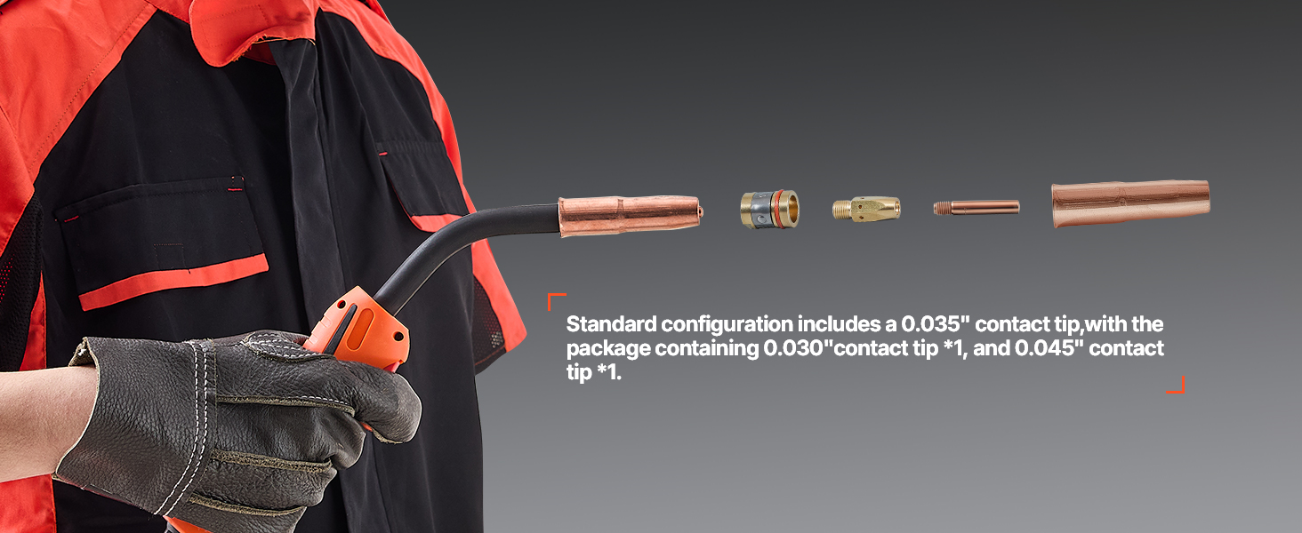 250Amp Mig Welding Gun with 15FT Cable Suitable for 0.035" 0.045 ...