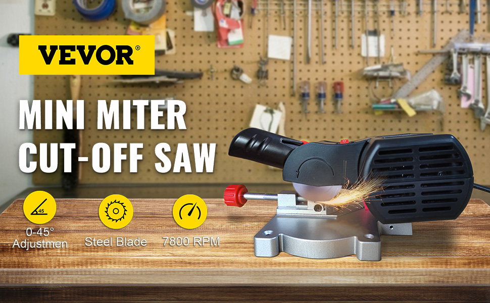 Harbor Freight VEVOR Mini Miter Cut-off Chop Saw, Two 2-5/16 In. Blade ...