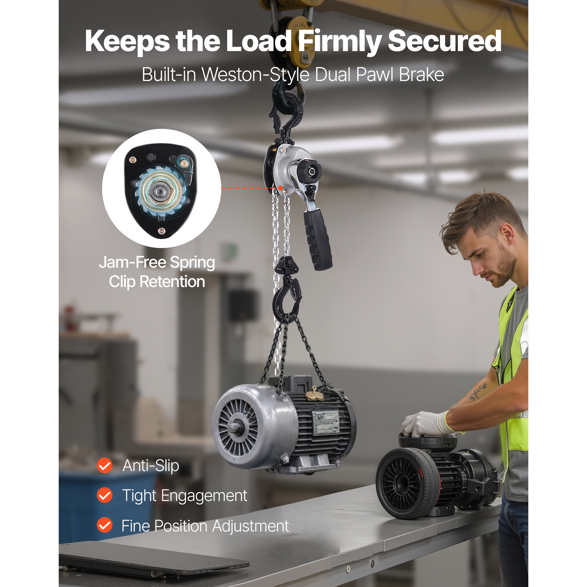 Mophorn Manual Lever Chain Hoist, 500KG Capacity Heavy-Duty Tool with 1 ...
