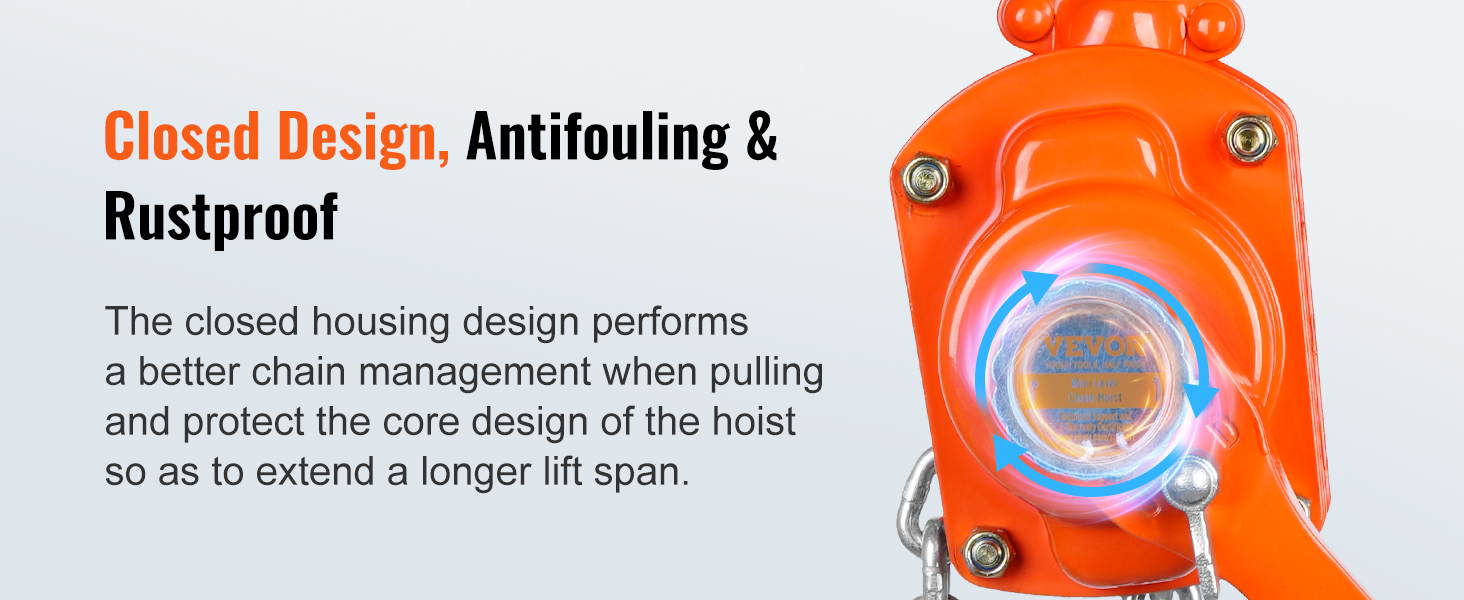 VEVOR Mini Paranco a Catena Manuale Altezza di Sollevamento 1,4m ...