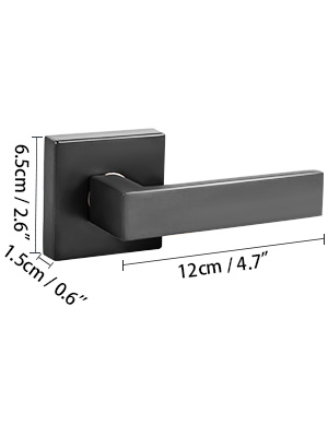VEVOR Passage Door Lever 5 Pack Passage Door Handle Matte Black Lever ...