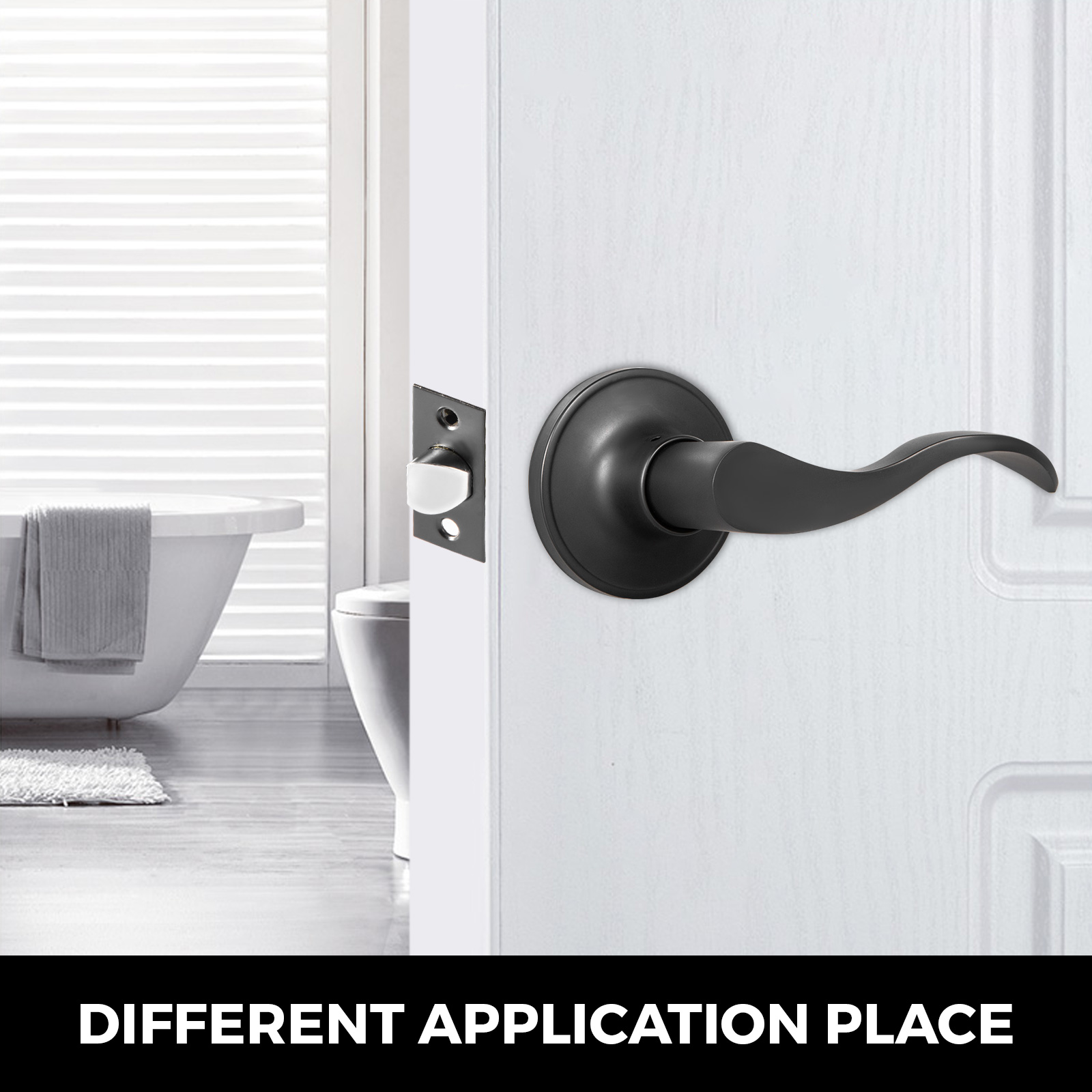 VEVOR Passage Door Lever Door Handle 10 Pack Door Knobs Passage Lever ...