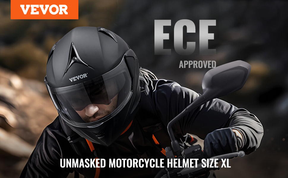 VEVOR Unmasked Motorcycle Helmet Motocross Helmet with Bluetooth ...