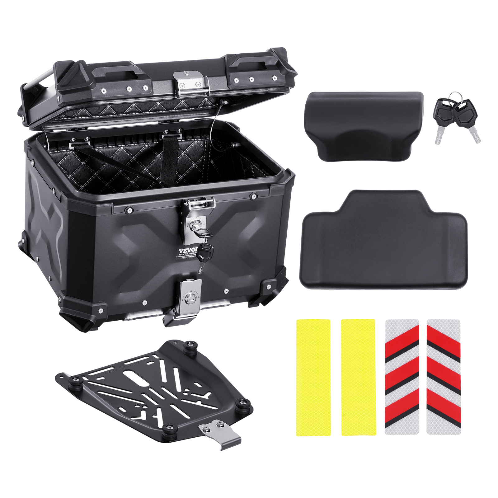Uimoso 45L/55L/65L Motorcycle Trunk Top Box Tour Luggage Case w ...