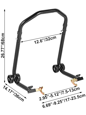 Vevor Motorcycle Stand Paddock Stand Rear Fork Lift Sport, 3 In Cast ...