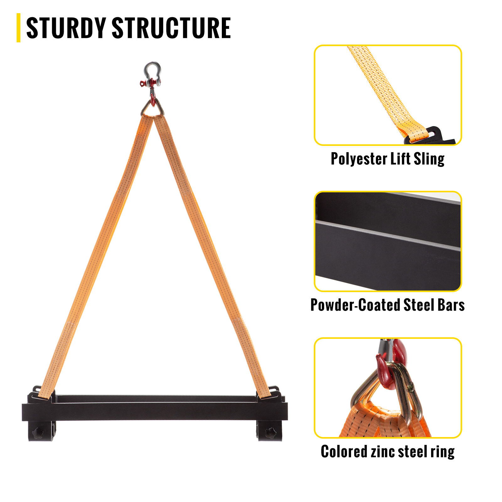 VEVOR Watercraft Lift Sling, 1500lbs Capacity Jet Ski Lift Sling, 39 ...