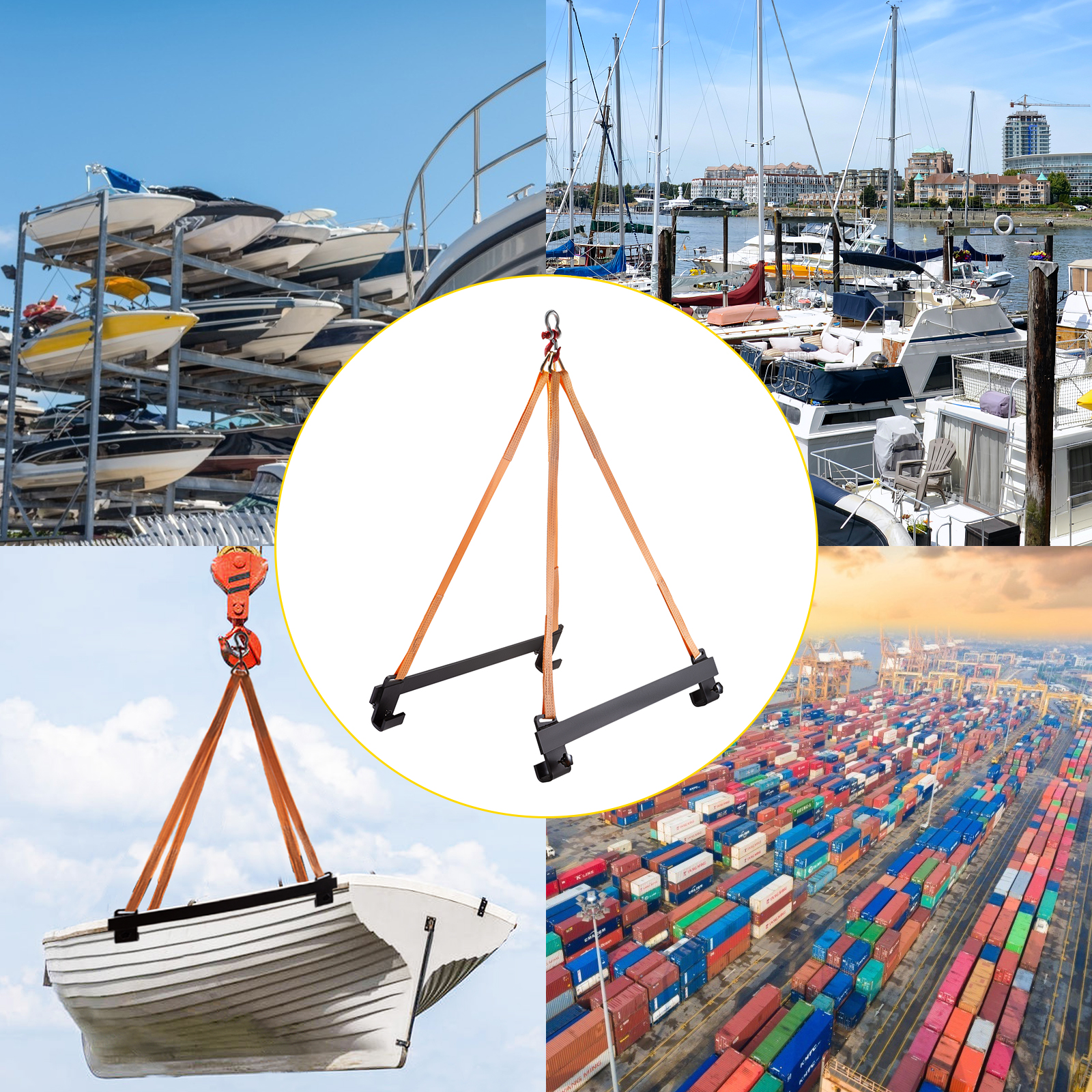 VEVOR Watercraft Lift Sling, 1500lbs Capacity Jet Ski Lift Sling, 39 ...