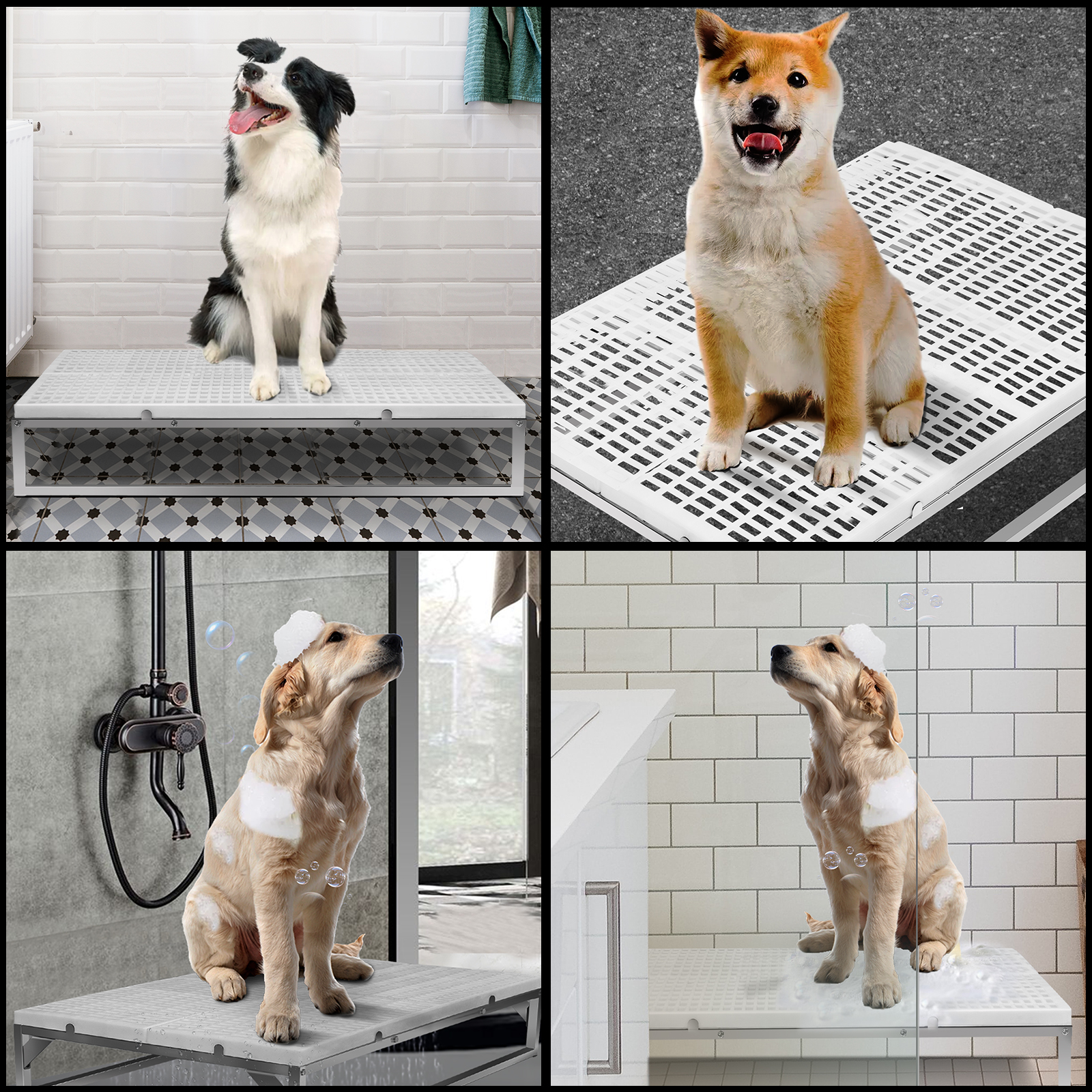 Vevor Grooming Tub Rack Dog Tub Rack Stainless Steel Grooming Rack For ...
