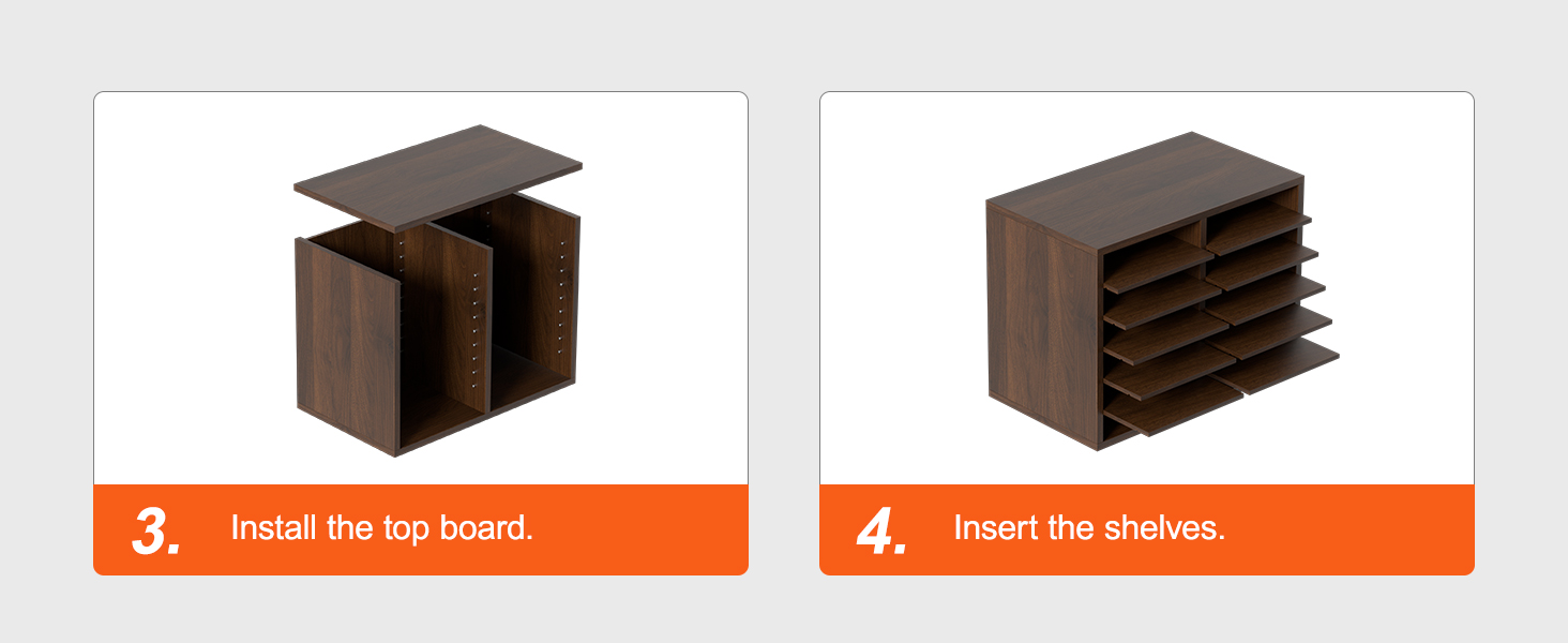 VEVOR Wood Literature Organizer Adjustable File Sorter 12 Compartments ...