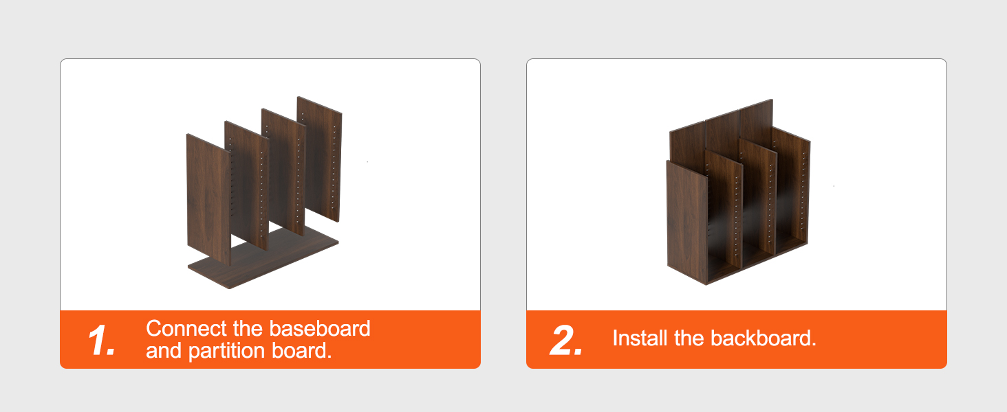 VEVOR Wood Literature Organizer Adjustable File Sorter 24 Compartments ...