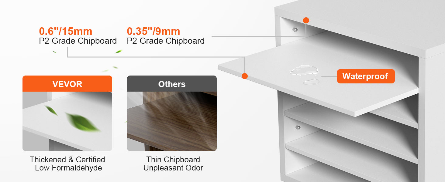 VEVOR Literature Organizers, 5 Compartments Office Mailbox with ...