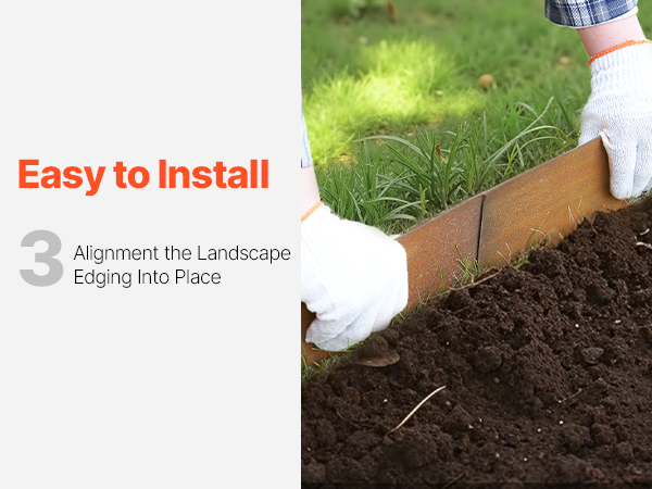 Steel Landscape Edging 6 Packs 40x6in Weather-Resistant Garden Edging ...