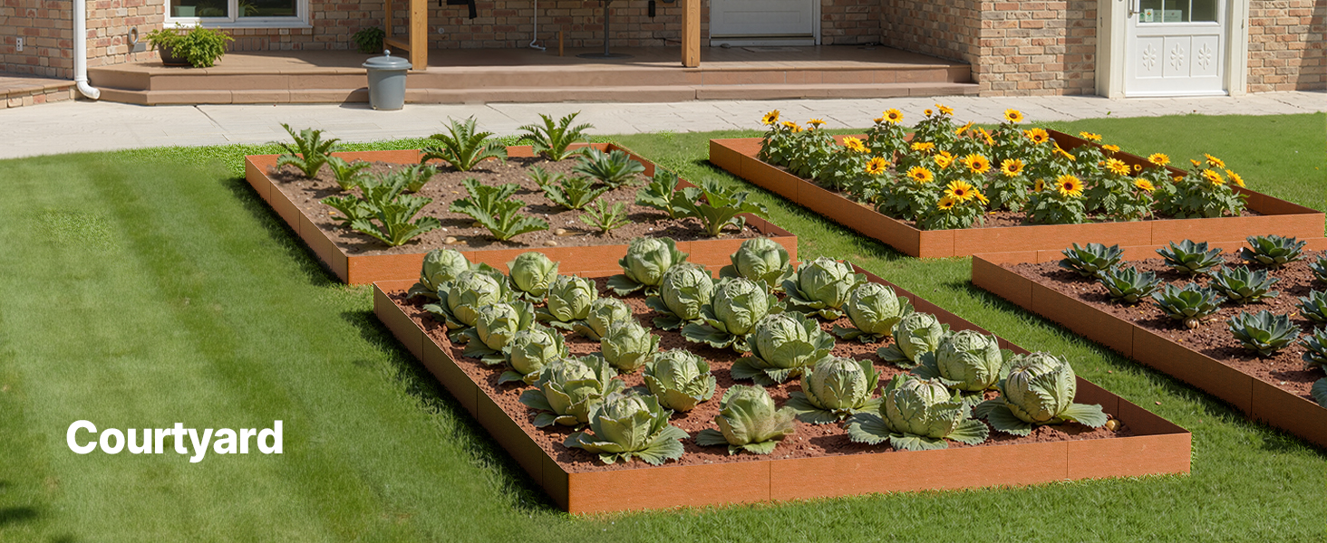 Weather-Resistant Steel Landscape Edging 6 Packs 40x8 in Yard Edging ...