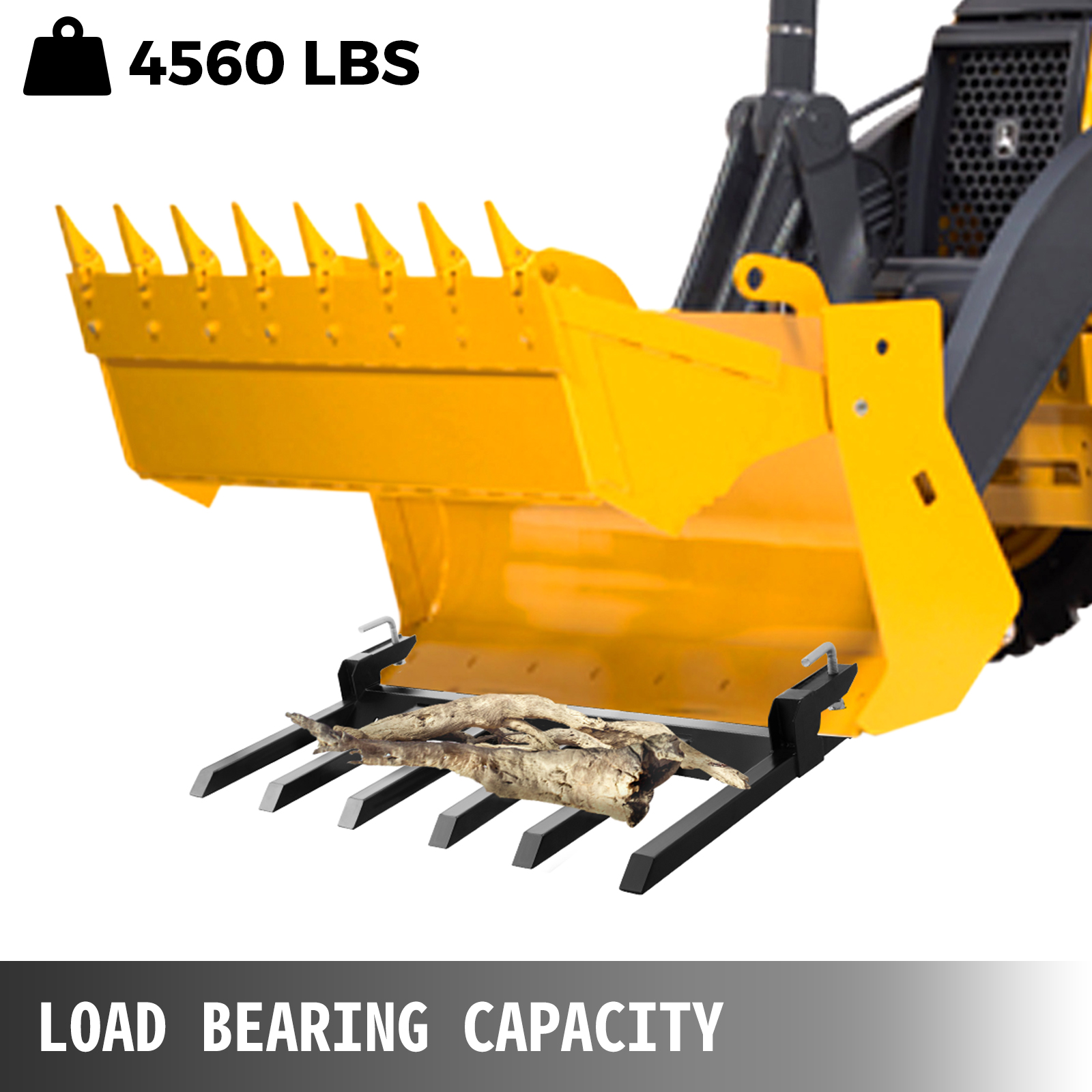 60" Clamp On Debris Forks Tractor Skid Steer Loader Attachment Heavy ...