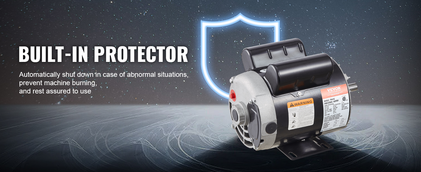 2HP SPL Air Compressor Motor 115/230V 20/10A 3450RPM 56 Frame CW/CCW ...