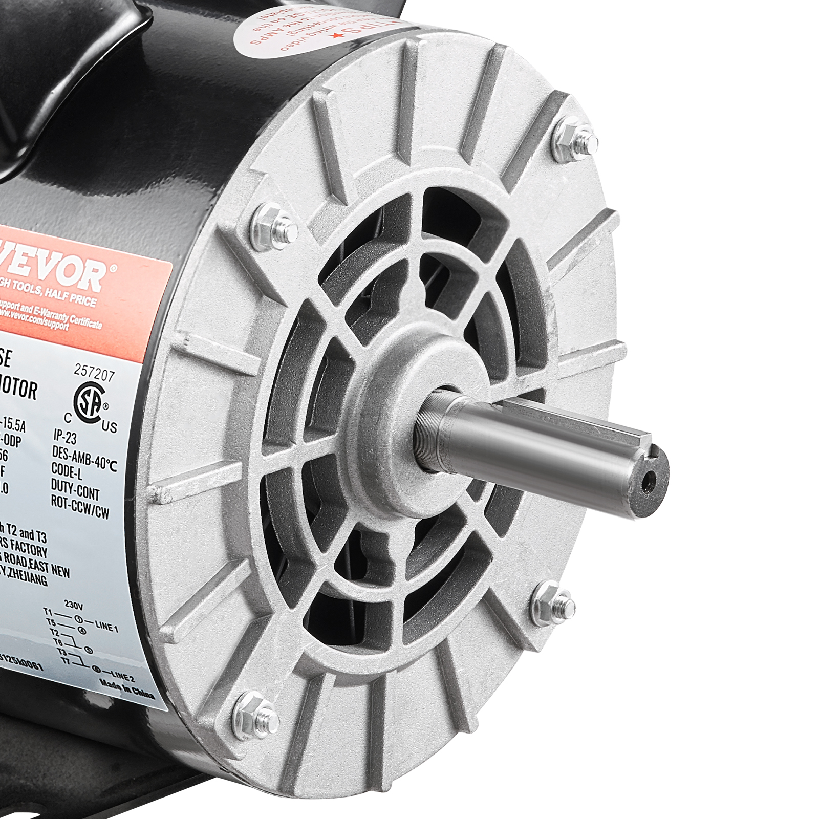 3HP Air Compressor Electric Motor 230V 15.5A 3450RPM 56 Frame CW/CCW ...