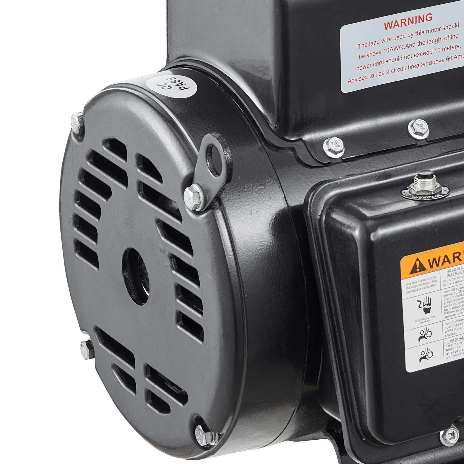 7.5HP Air Compressor Electric Motor 230V 31.6A 3450RPM 184T Frame CW ...