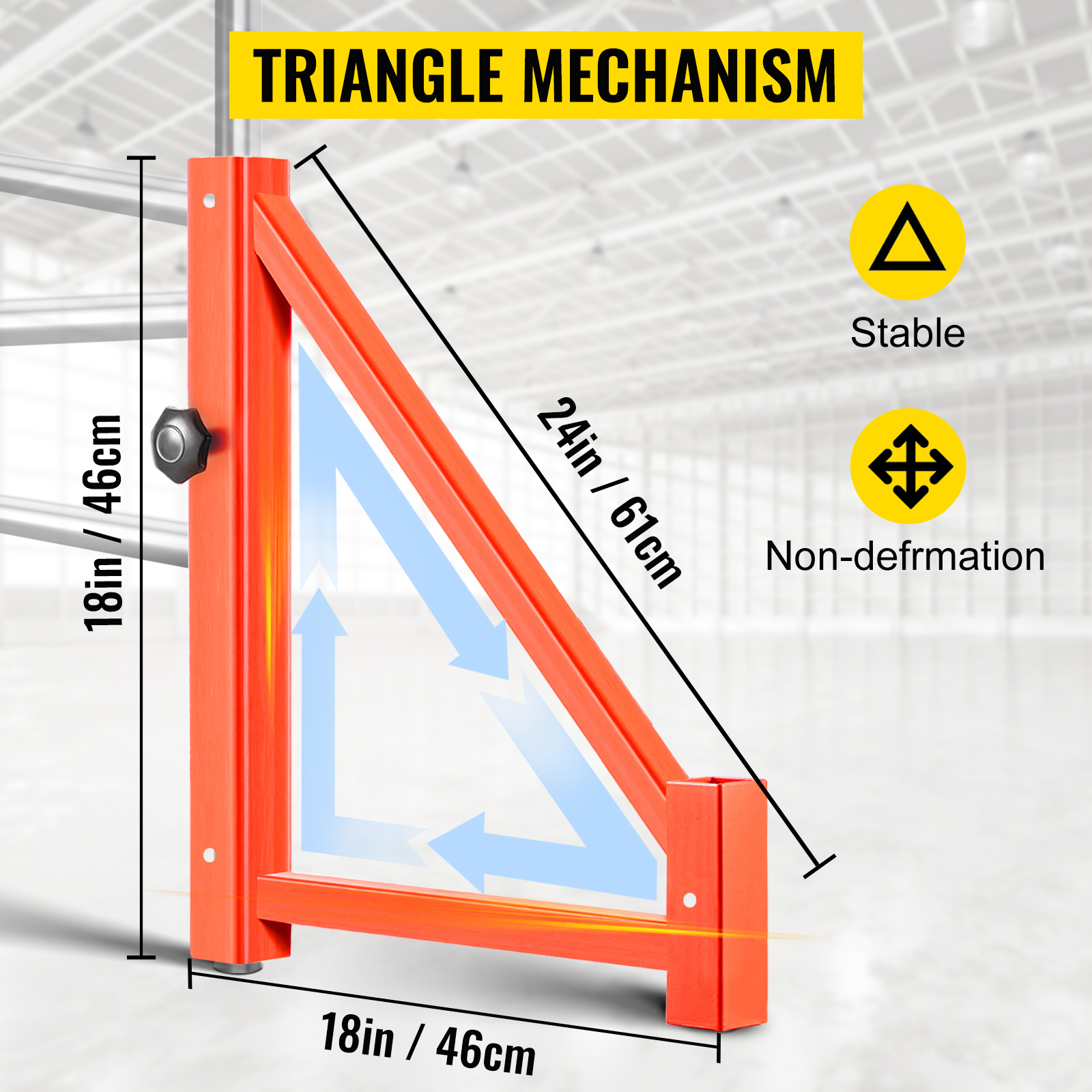 VEVOR Scaffold Outrigger, 18" x 18" x 24" Scaffolding Outriggers, 4 ...