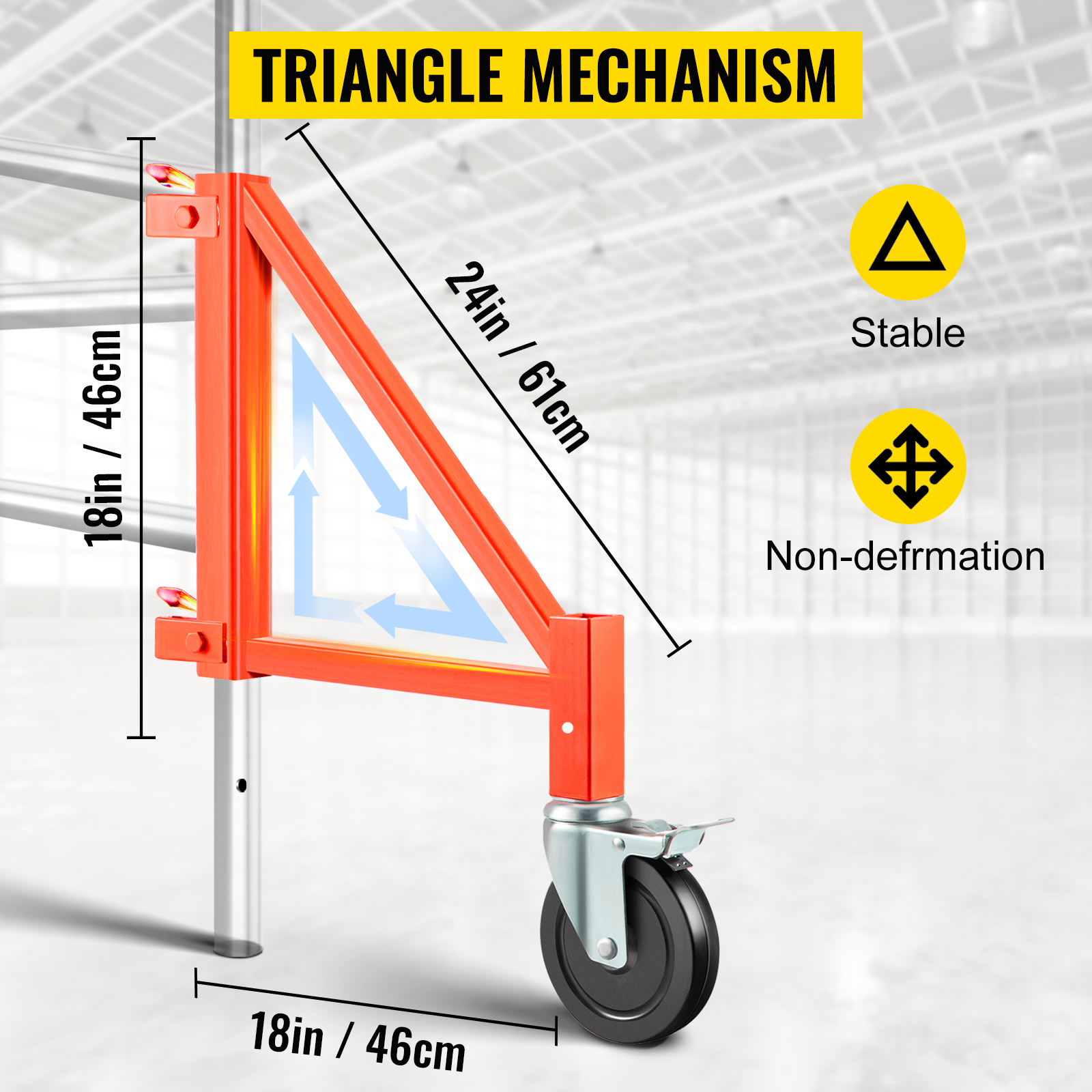 VEVOR Scaffold Outrigger Outrigger Set 18" x 18" 4 Pcs w/ Locking Pin ...