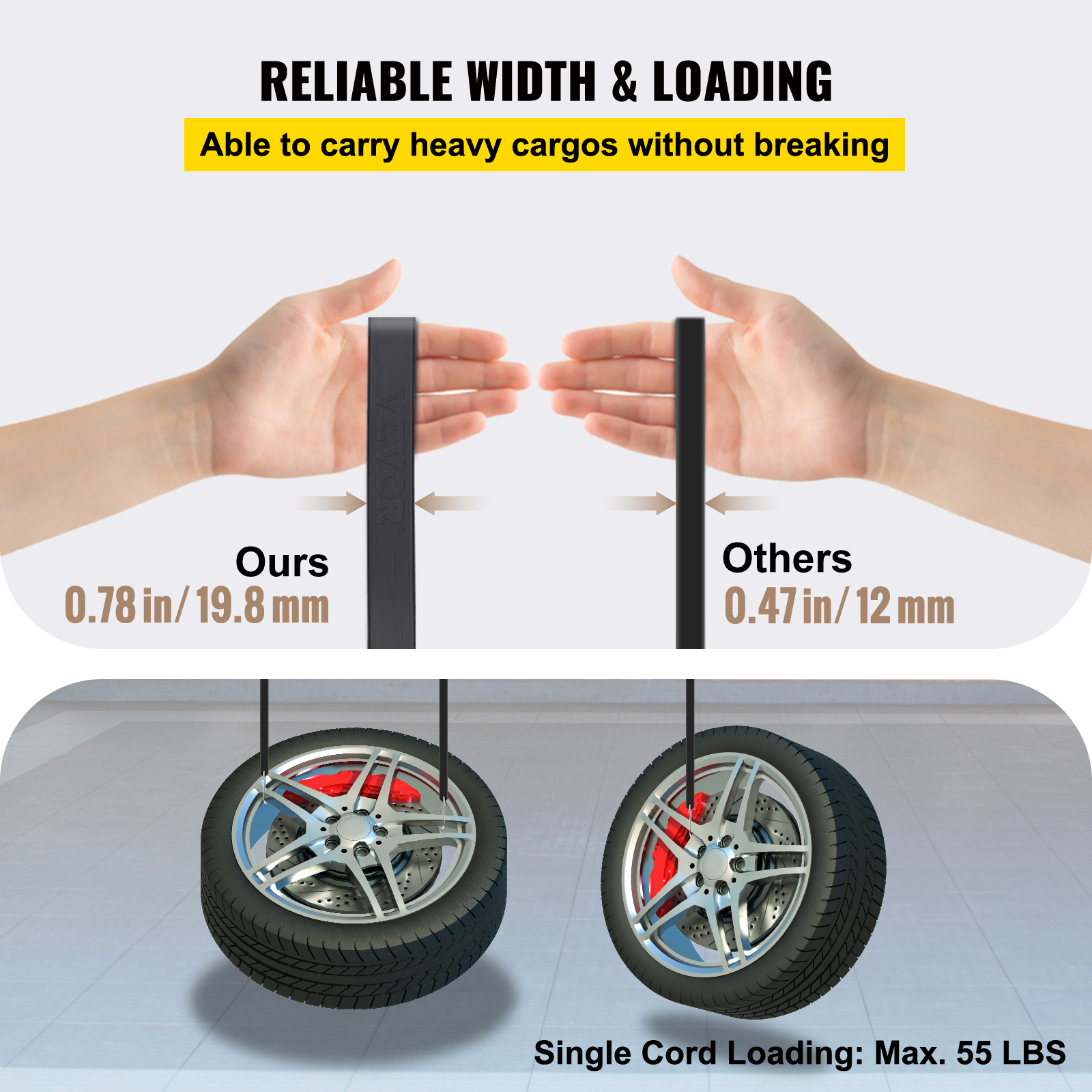 VEVOR Bungee Cords Natural Rubber Trap Straps 53 Pack 21"/31"/41" w/ S ...