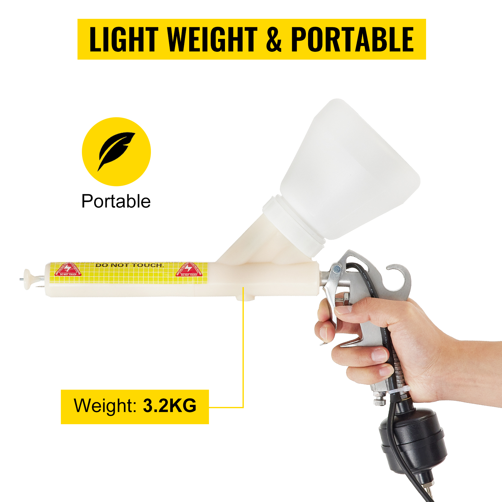 Powder Coating System Portable Electrostatic Spray Paint Gun PC03 ...