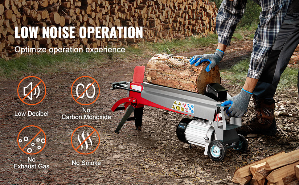 VEVOR 6.5T Force Electric Log Splitter 3400 RPM Log Splitter with 1.75 ...