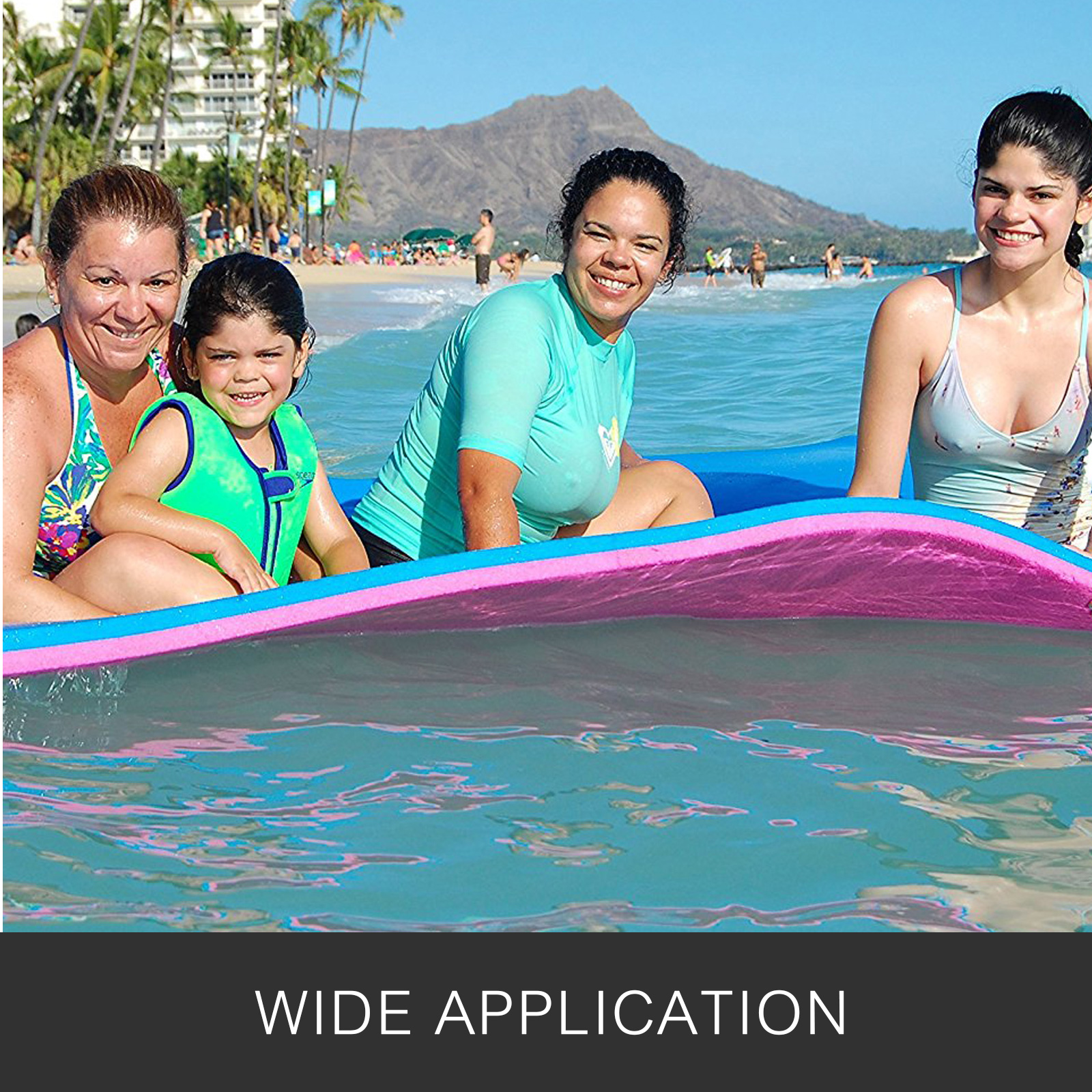 18×6Ft Water Pad Party Float with High Flotation Floating Foam Pad for ...