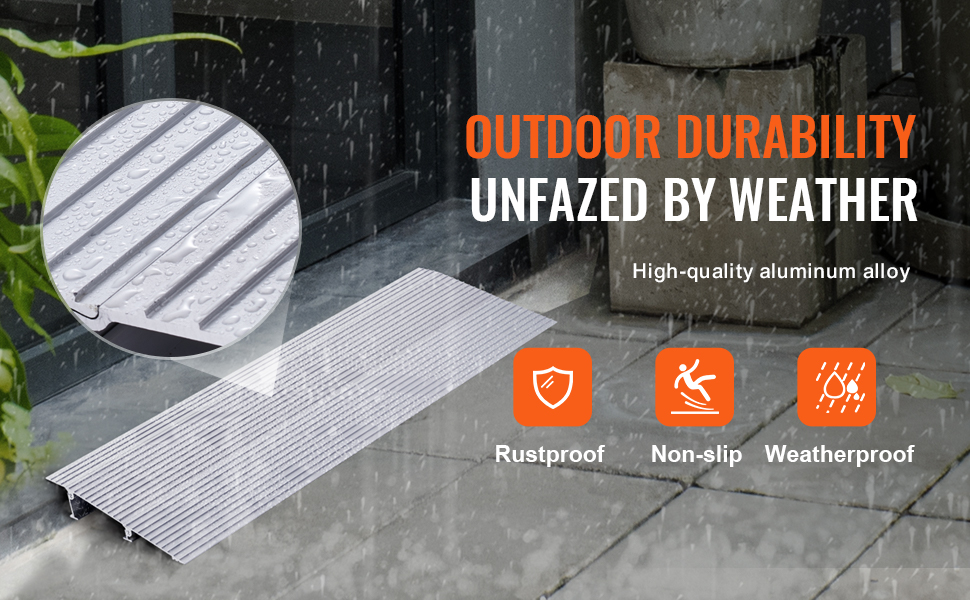 VEVOR Door Threshold Ramp, 2" Rise, 800 lbs Load Capacity, Door Ramp ...