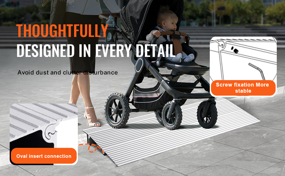 VEVOR Door Threshold Ramp, 2" Rise, 800 lbs Load Capacity, Door Ramp ...