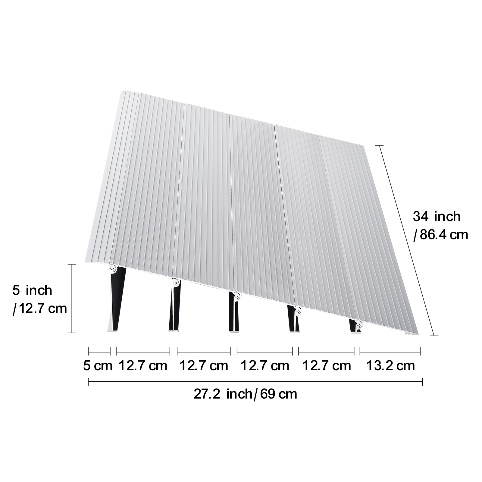 VEVOR Door Threshold Ramp, 5" Rise, 800 lbs Load Capacity, Door Ramp ...