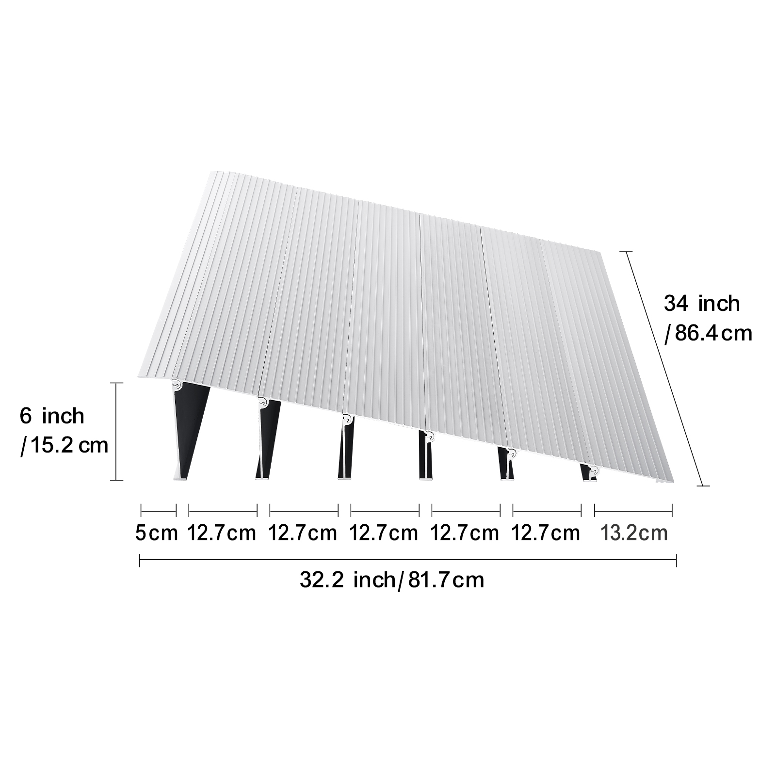 VEVOR Door Threshold Ramp, 6" Rise, 800 lbs Load Capacity, Door Ramp ...