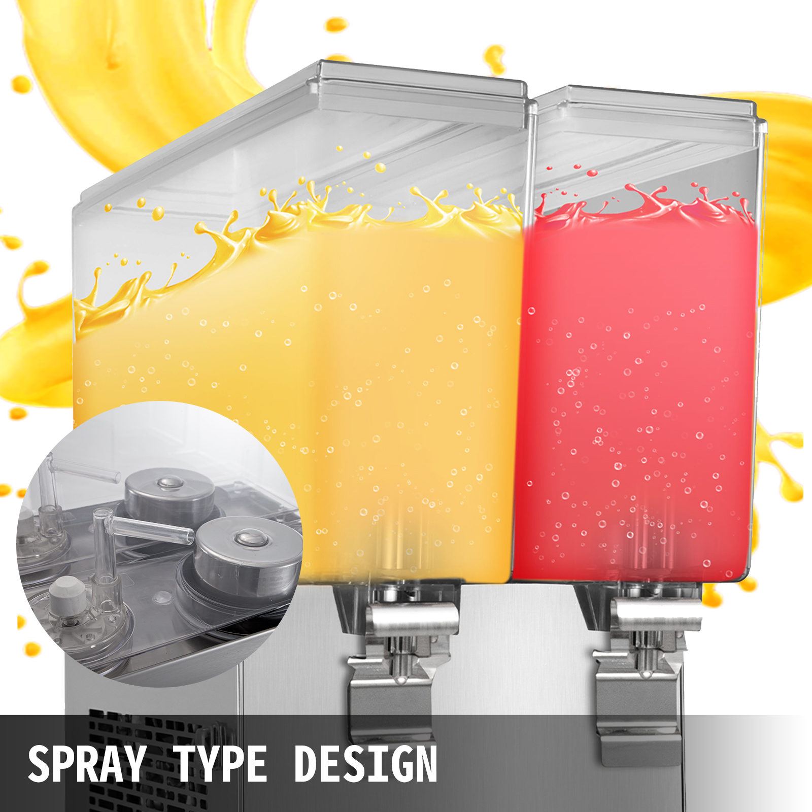 12l X 2 Commercial Frozen Cold Drink Beverage Orange Juice Dispenser ...