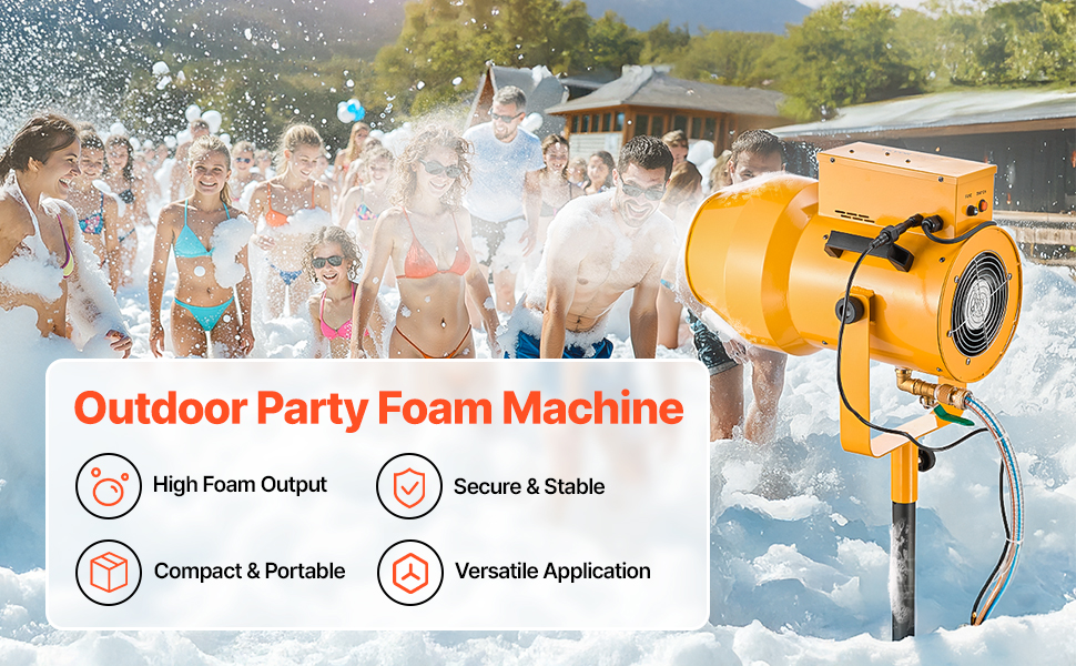 Bubble Machine VEVOR Foam Machine, 115 W Party Foam Cannon, Portable ...
