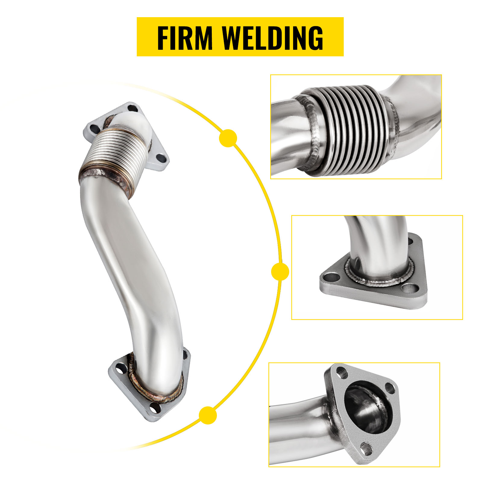 Bolt On Passenger Side Up-Pipe w/ Gaskets For LB7 LLY LBZ LMM LML 6.6L ...