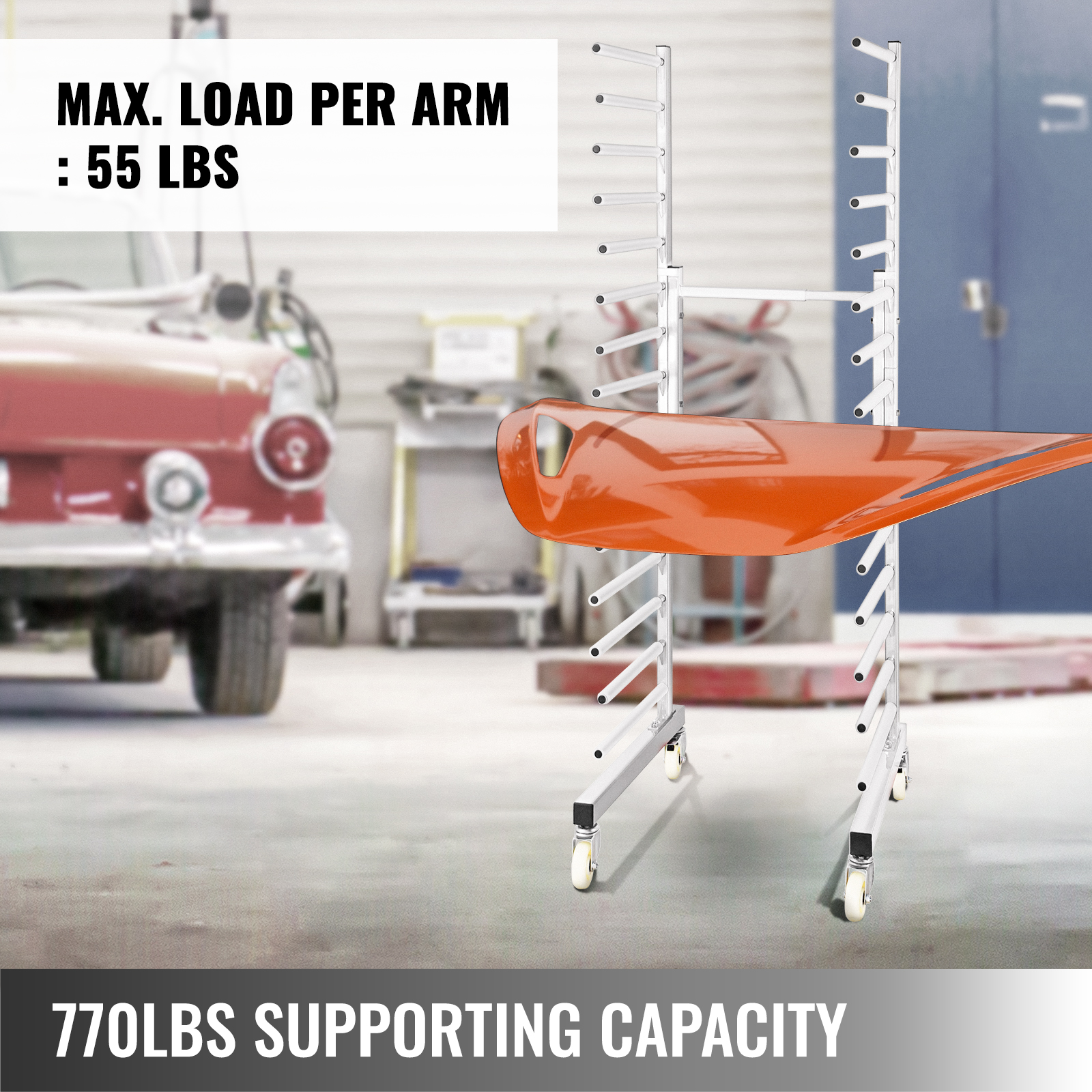 Auto Body Part Paint Rack, Spray Rack 770lb Door Hood Panel Painting ...